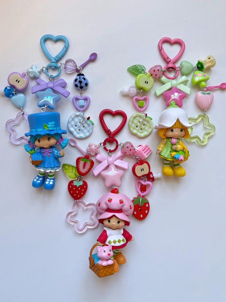 Handmade Strawberry Shortcake Keychains - Etsy