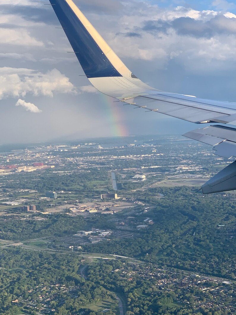 Rainbow View From Airplane - Etsy