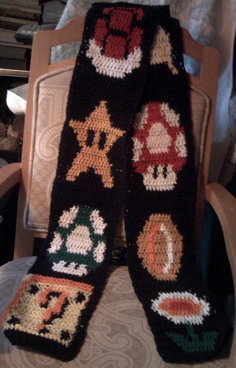 Super-size Mario-themed Scarf - Made to Order Slot - Etsy