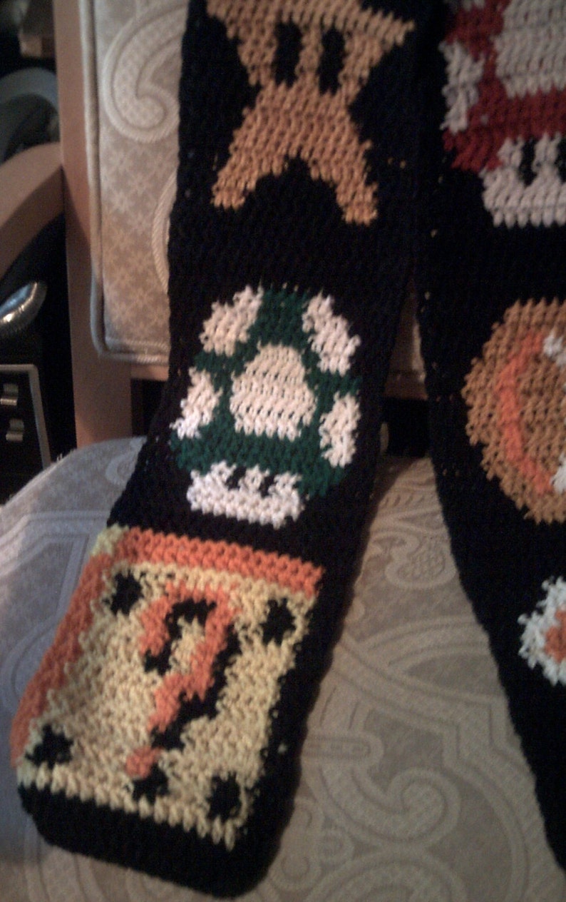 Super-size Mario-themed Scarf Made to Order Slot - Etsy