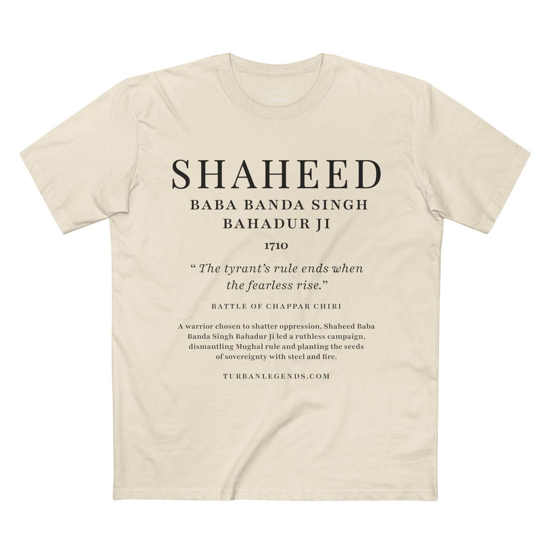Men's Shaheed Baba Banda Singh Ji Tee by Turban Legends - Etsy