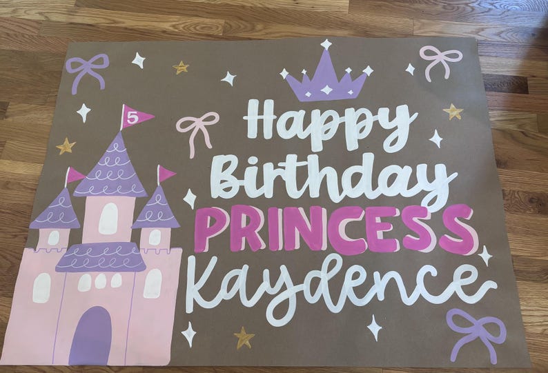 Princess Birthday Banner - Etsy