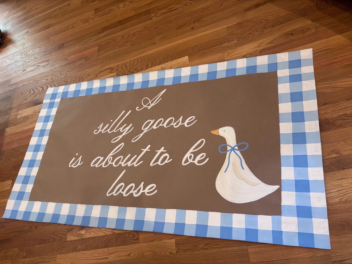 Gingham Painted Banner - Etsy