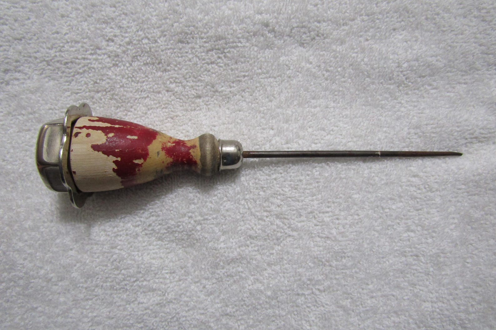 Ice Pick Antique Vintage Red Painted Wooden Handle - Etsy