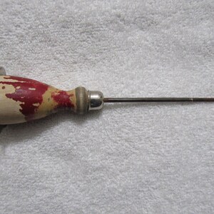 Ice Pick Antique Vintage Red Painted Wooden Handle - Etsy