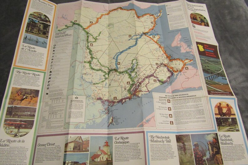 New Brunswick, Canada Travel and Road Map- 1973- Paper, Folded - Etsy
