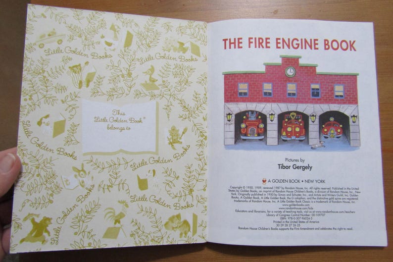 The Fire Engine Book - Etsy