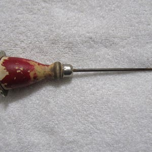 Ice Pick Antique Vintage Red Painted Wooden Handle - Etsy