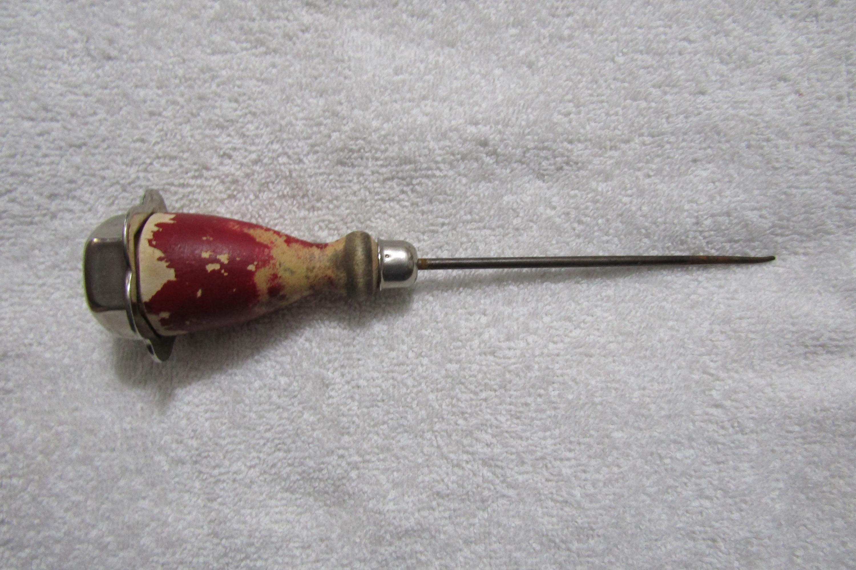 Ice Pick Antique Vintage Red Painted Wooden Handle - Etsy