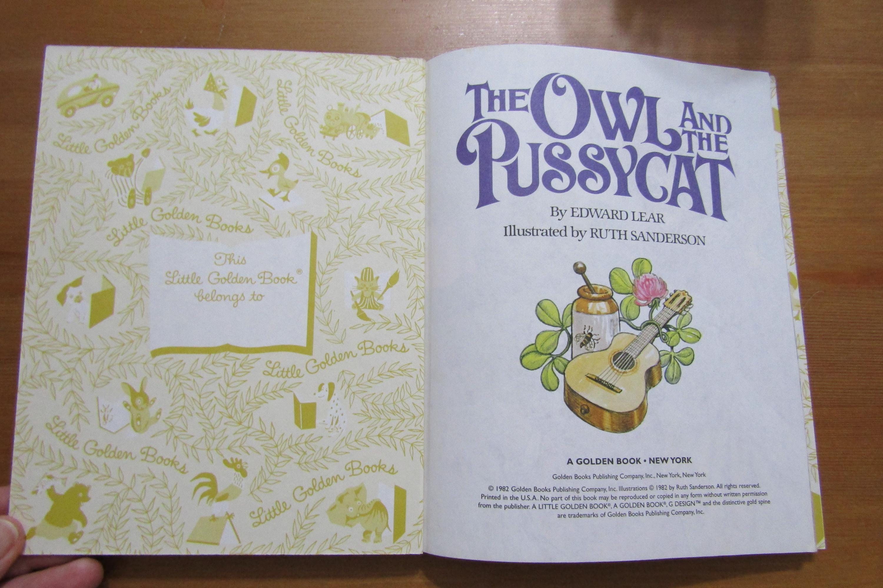 The Owl and the Pussycat -1982 Little Golden Book - Etsy