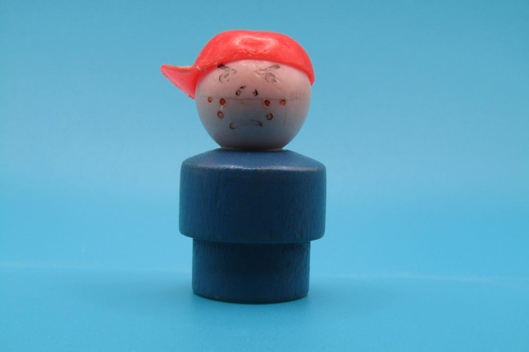 RARE 1960S WOOD and PLASTIC Fisher Price Little People Boy - Etsy