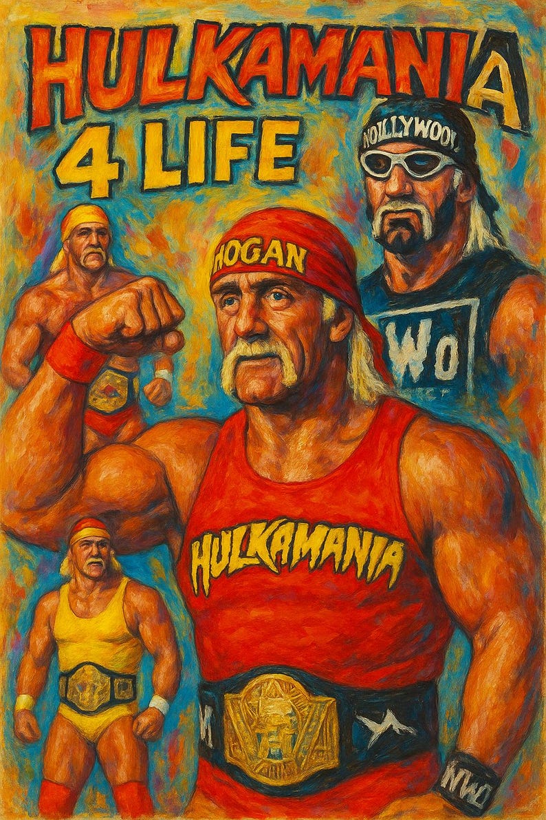 Hulkamania 4 Life Tribute Art Print – Hulk Hogan Wrestling Legacy ...