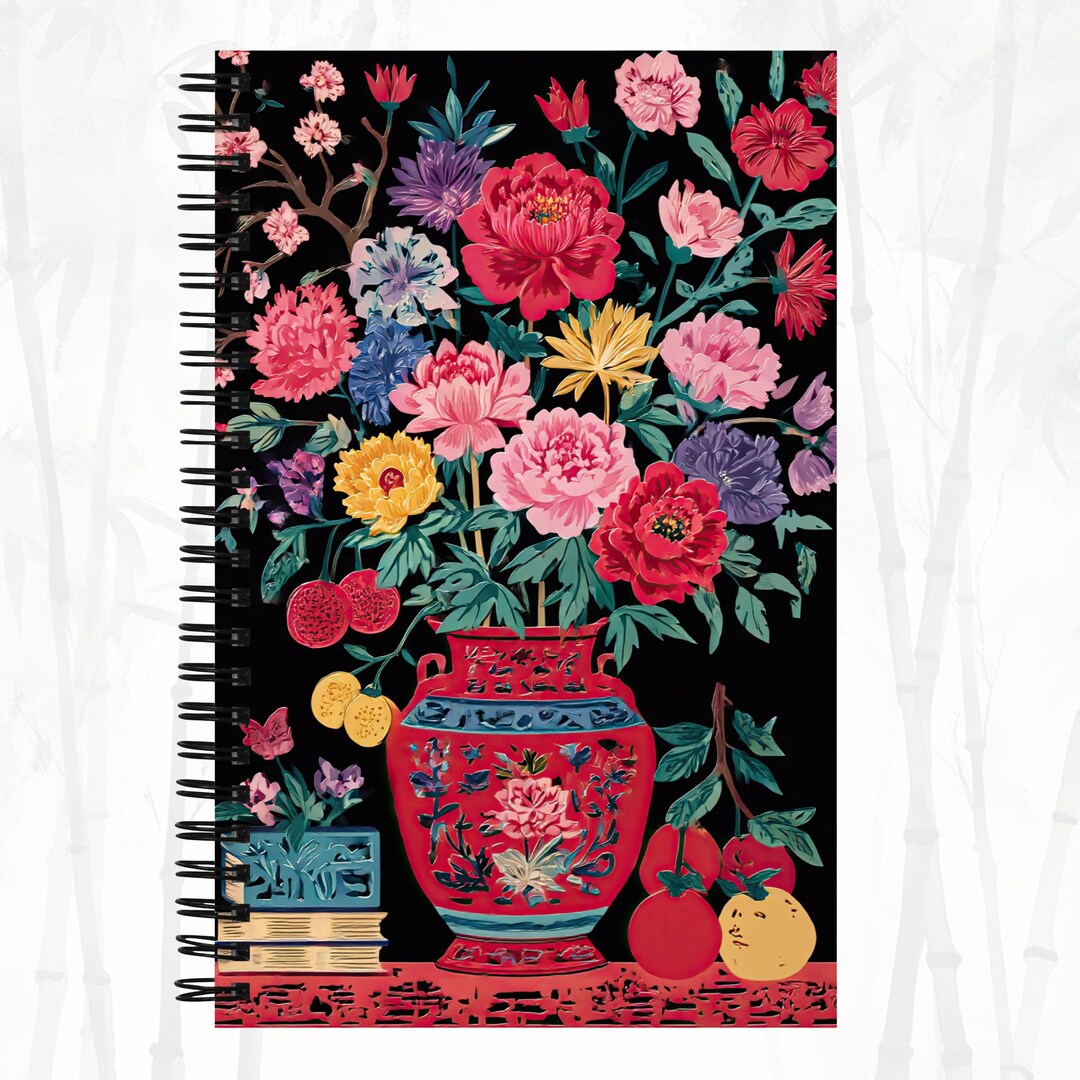 Auspicious Floral Vase Journal | Chinese Paper-cut Design Notebook ...