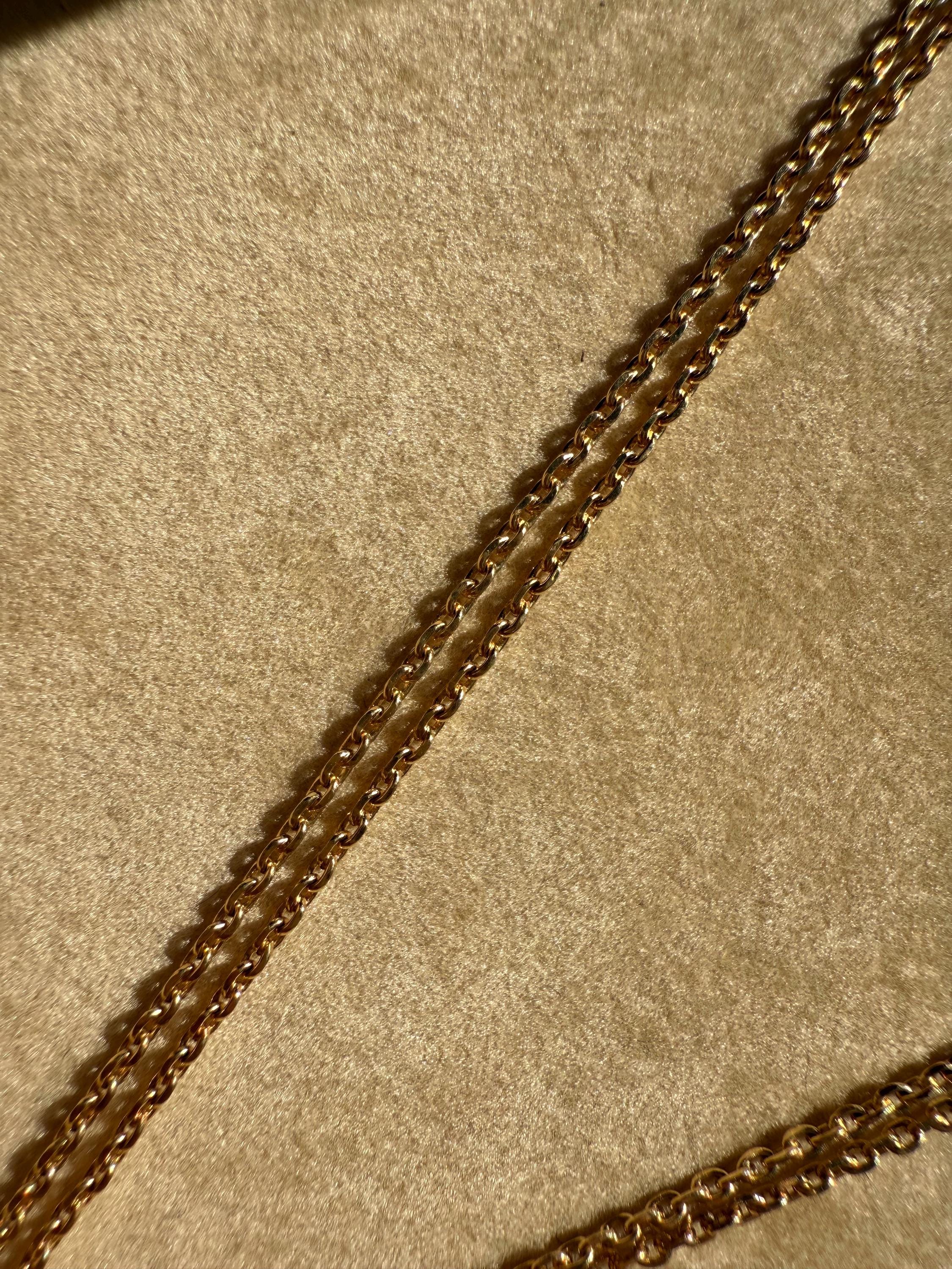 14k Solid Gold Oval Link Biker Chain With Knife Edge Detail - Etsy