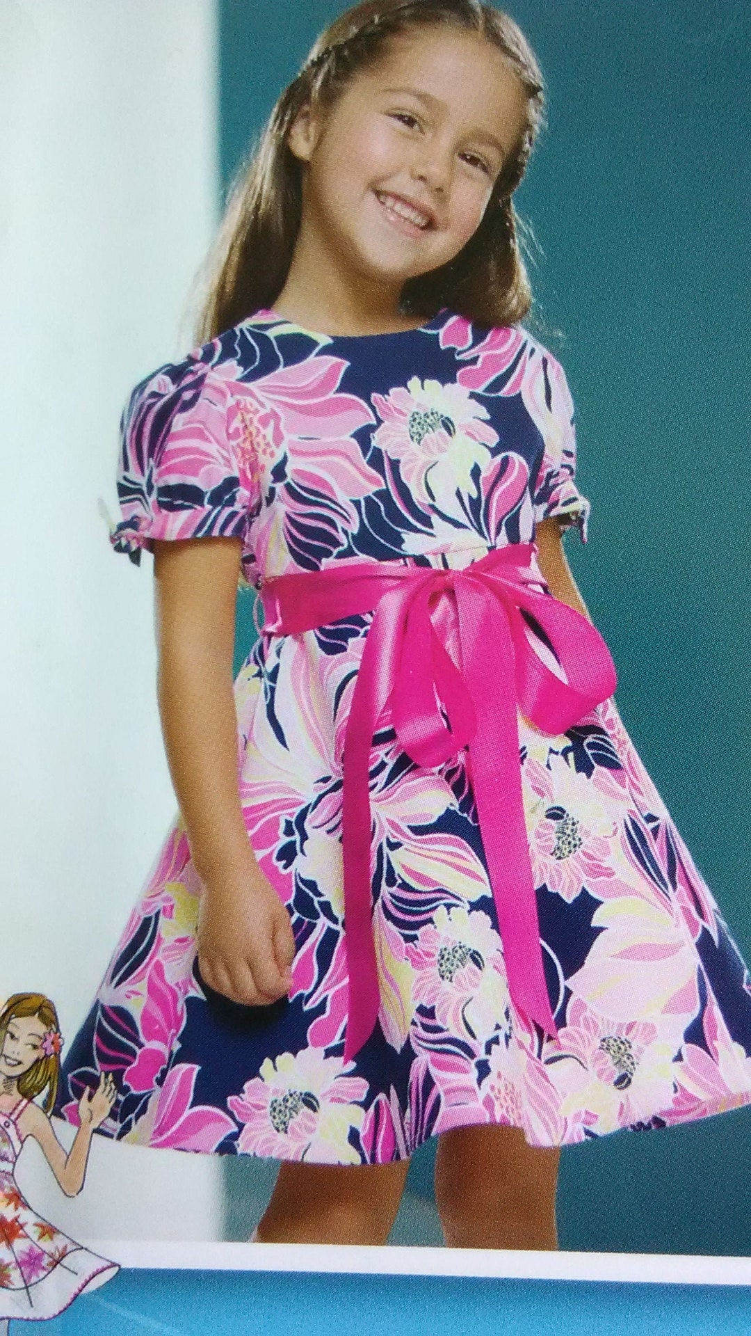 Girls Size 46 8 Puffy Sleeve Pretty Party Dress and - Etsy