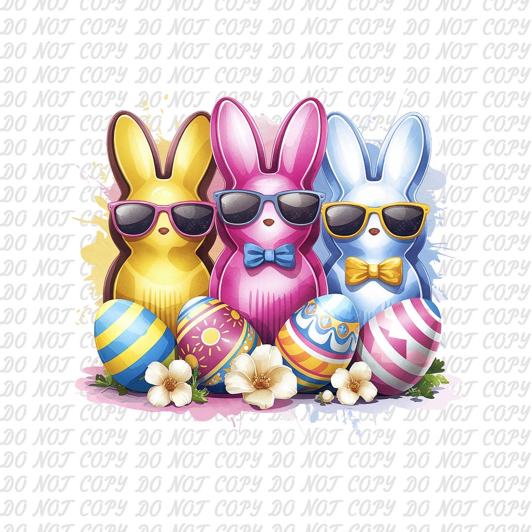 Cool Easter Peeps, Easter Bunny Clipart, Cute Bunnies PNG, Easter Peeps ...