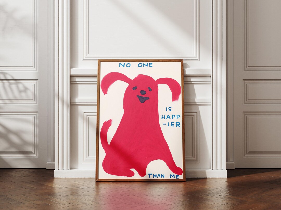 David Shrigley Red Dog Art Print – Funny Quote Giclée Poster - Etsy