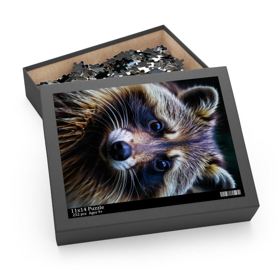 REAL ANIMAL Series-raccoon Puzzle, 120-500 Pieces - Etsy