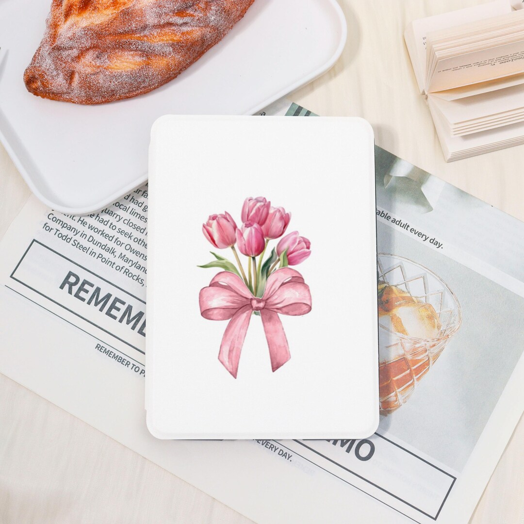 Tulip Bouquet Oil Painting Style Custom With/no Hand Strap for Kindle ...