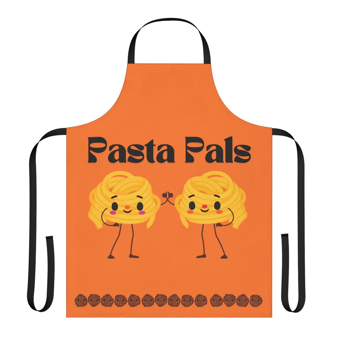 Apron, Pasta Pals Kitchen Cooking Apron 5-color Straps, Pasta Night ...