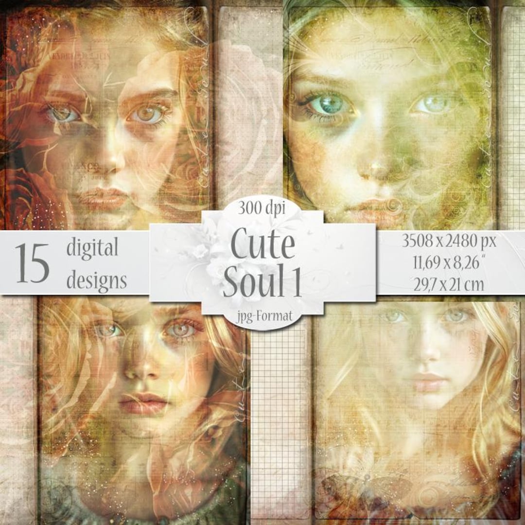 Cute Soul 1 - 15 Junk Journal Pages - Etsy