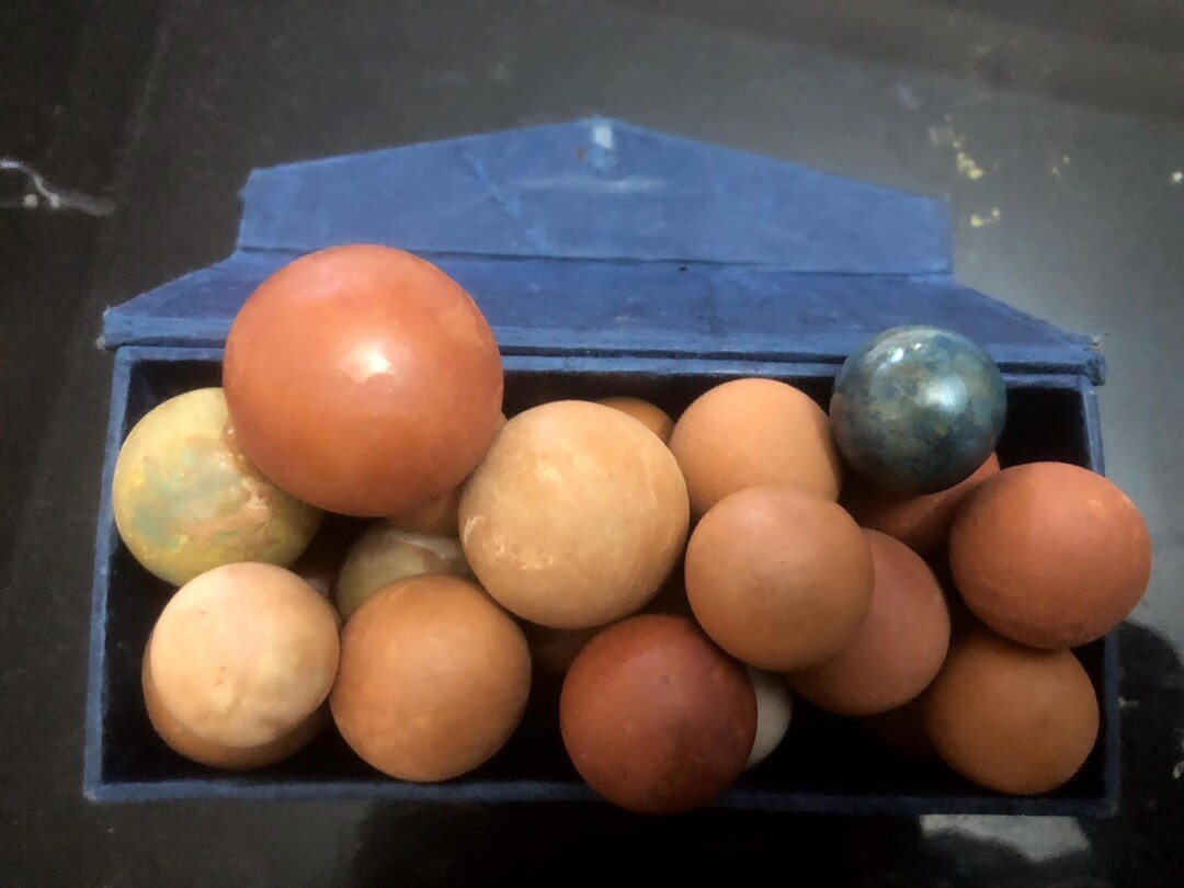 30 Clay Marbles Old Fashioned Toy - Etsy