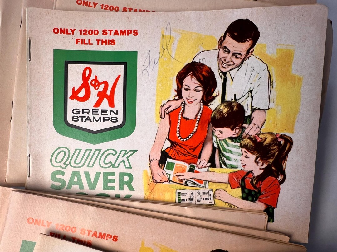 Vintage Lot of Five (5) 'S & H' Green Stamps Quick Saver Books With ...