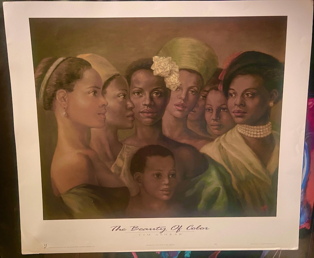 Vintage 1993 “the Beauty of Color” African American Large Art Print, by ...