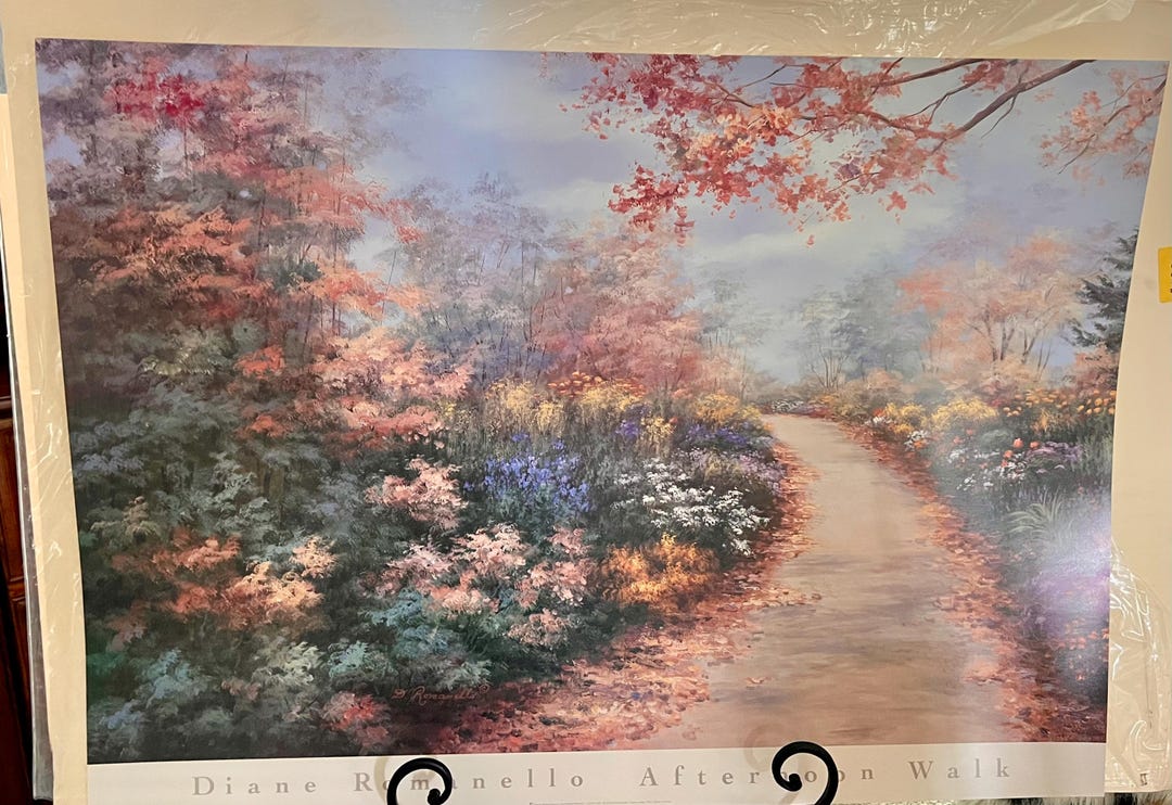 Vintage 1993 “afternoon Walk” Art Print, by Diane Romanello, Flowers ...