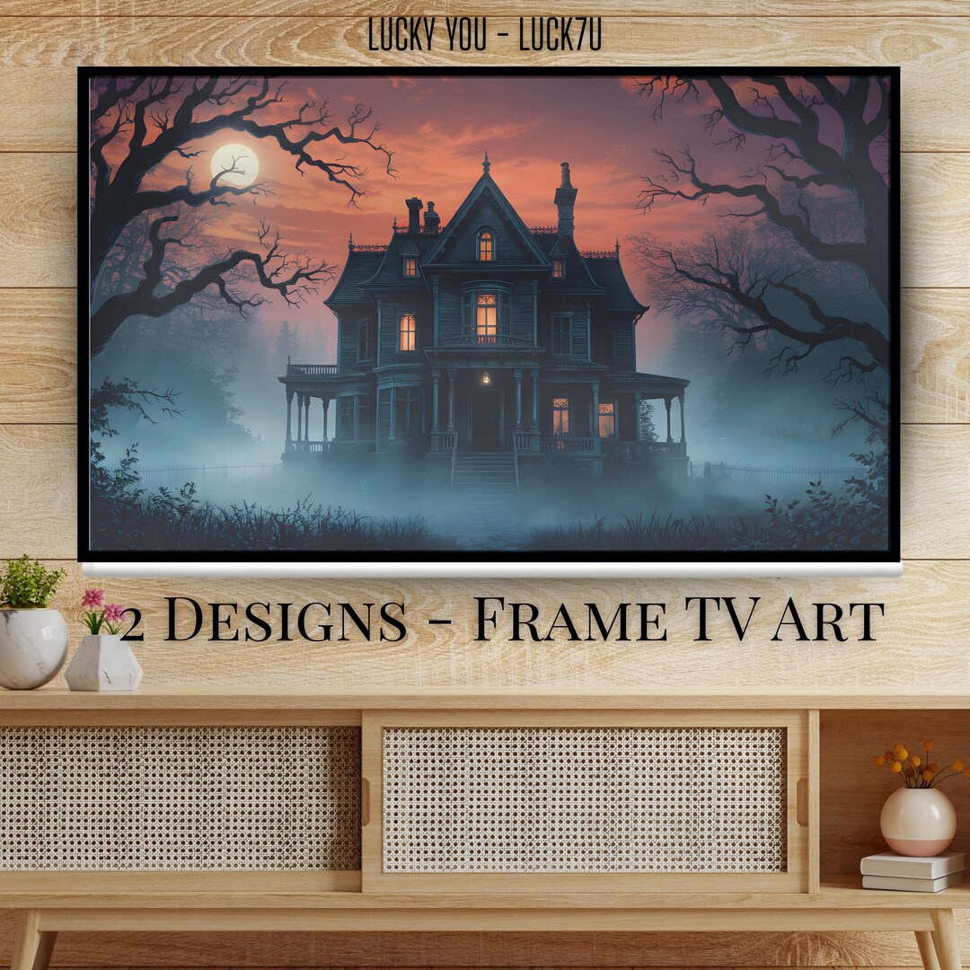 Haunted Mansion Frame TV Art: Spooky Victorian Digital Download - Etsy