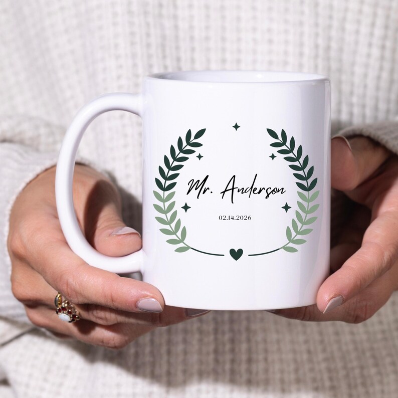 Personalized Mr. Mug, Wedding Date Coffee Cup, Husband Gift - Etsy