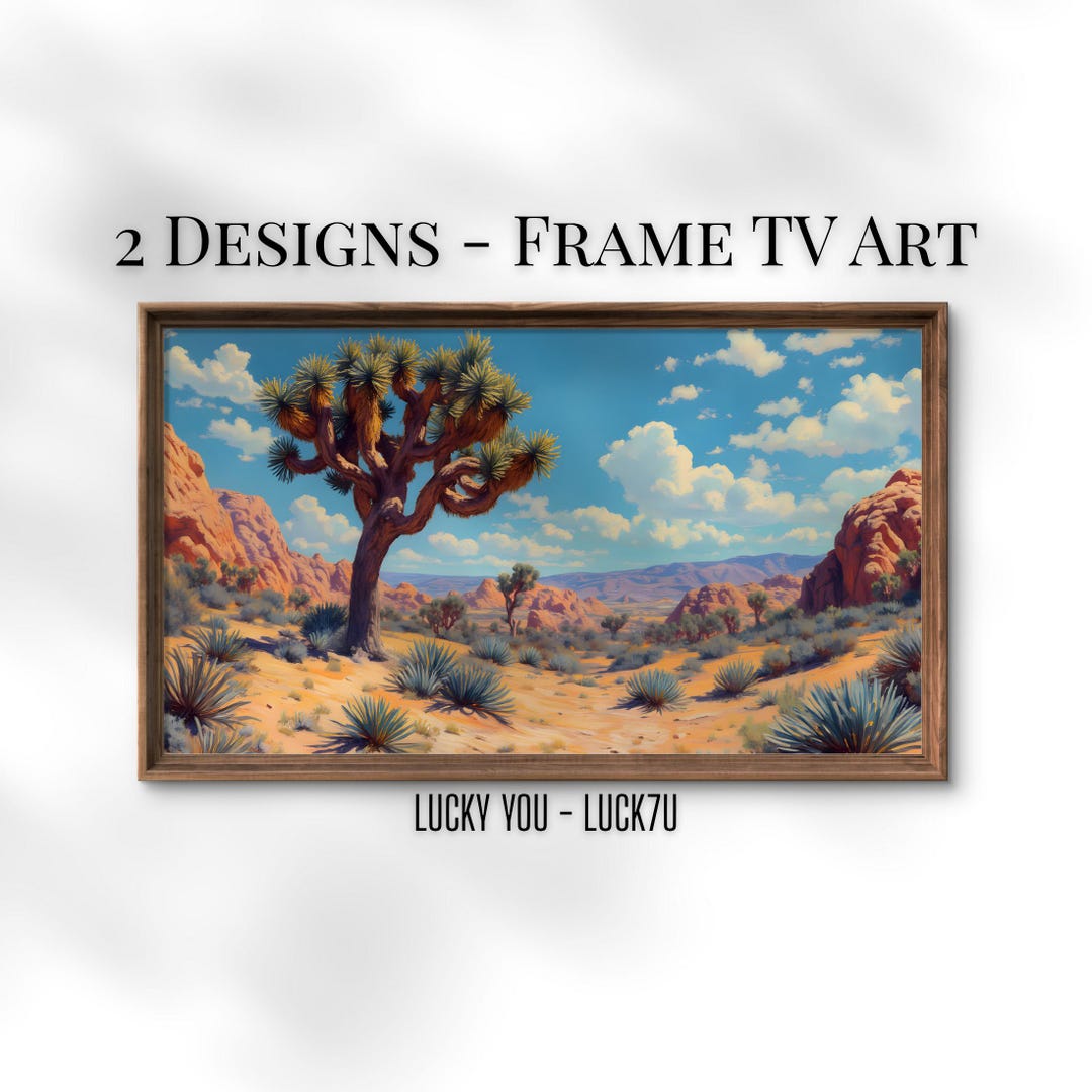 Joshua Tree Desert Landscape Art – Samsung Frame TV, Boho Decor ...