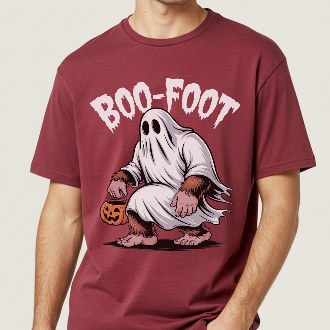 Boo Foot Shirt, Funny Bigfoot Halloween Tee, Ghost Sasquatch Costume ...