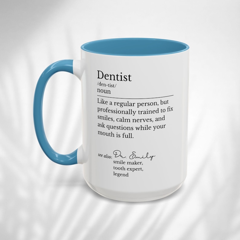 Dentist Graduation Gift, Personalized Definition Mug With Custom Name ...