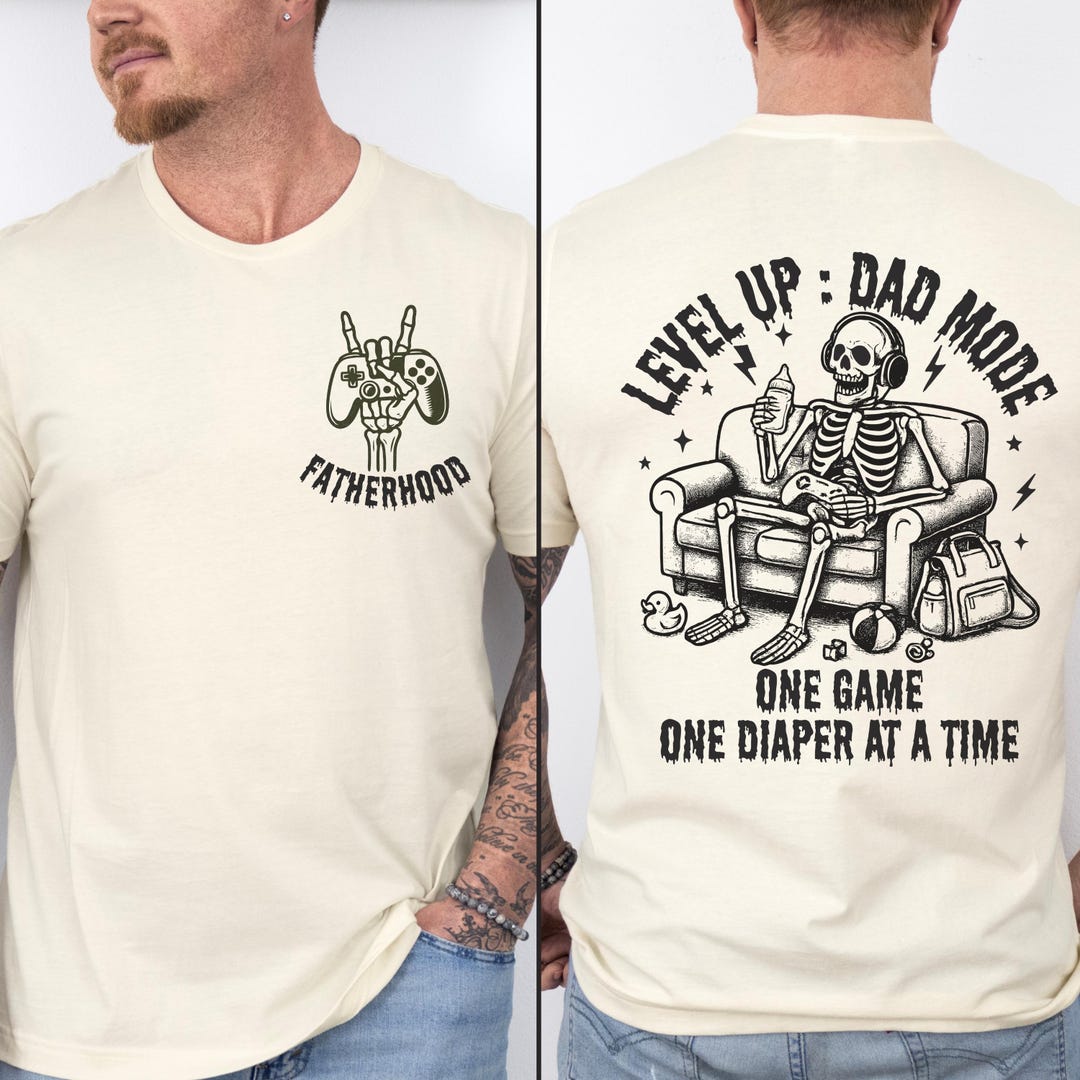 Level up Dad Mode Shirt, Gamer Dad T-shirt, Funny New Dad Gift, Diaper ...