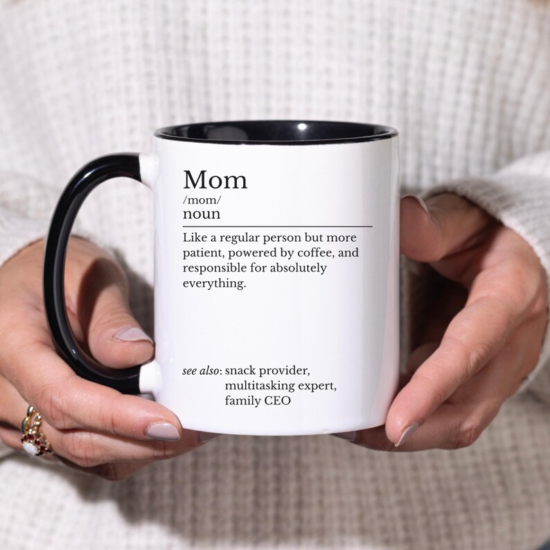 Minimalist Mom Definition Mug - Funny Mother's Day Coffee Cup Gift for ...