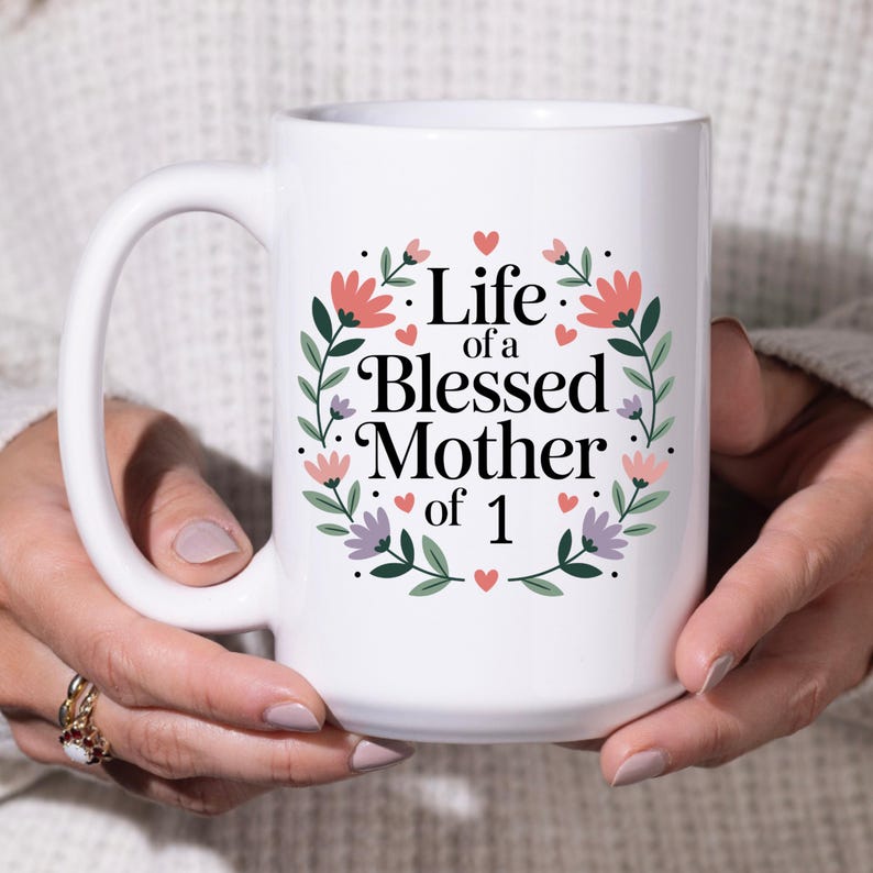 Blessed Mom Coffee Mug - Custom Mother of Any Number of Kids Gift - Etsy