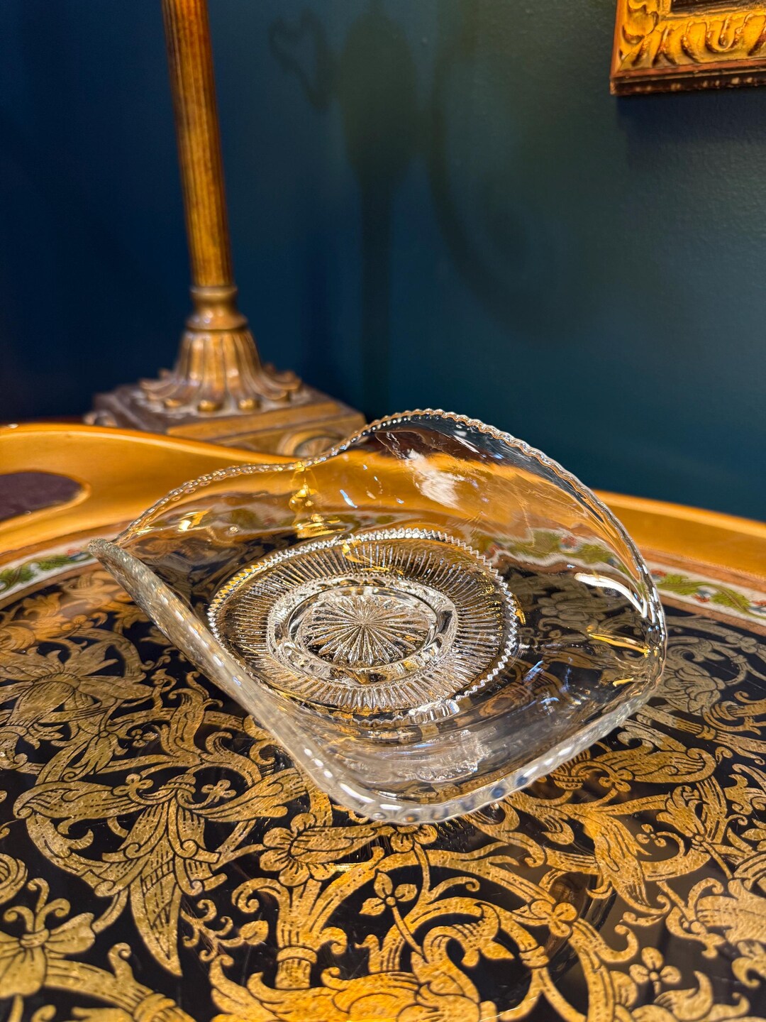 Antique Pressed Glass Bonbon Dish - Etsy