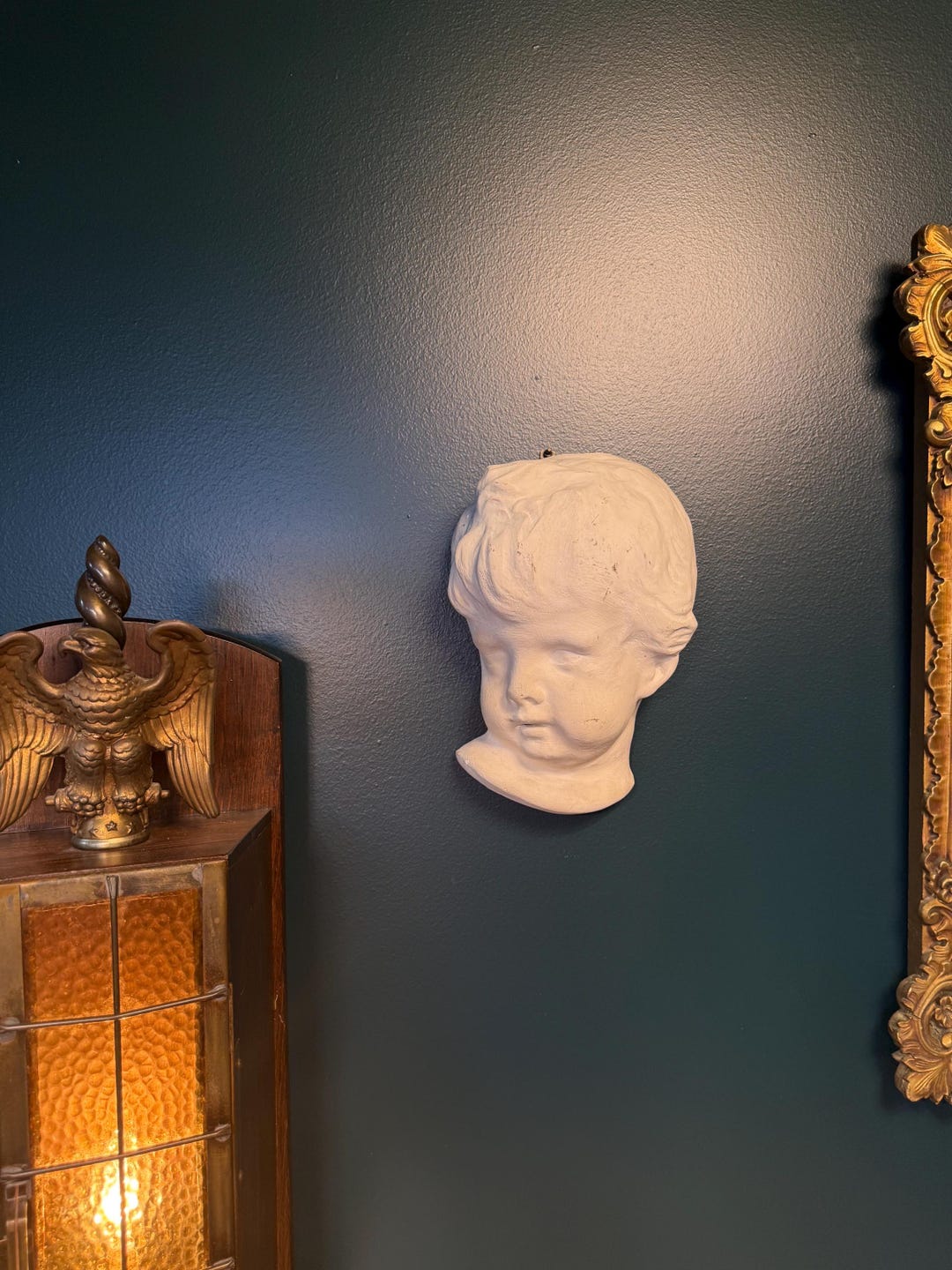 Vintage Chalkware Wall Bust, Child — 10.5″, Plaster Sculpture, C. 1940s ...
