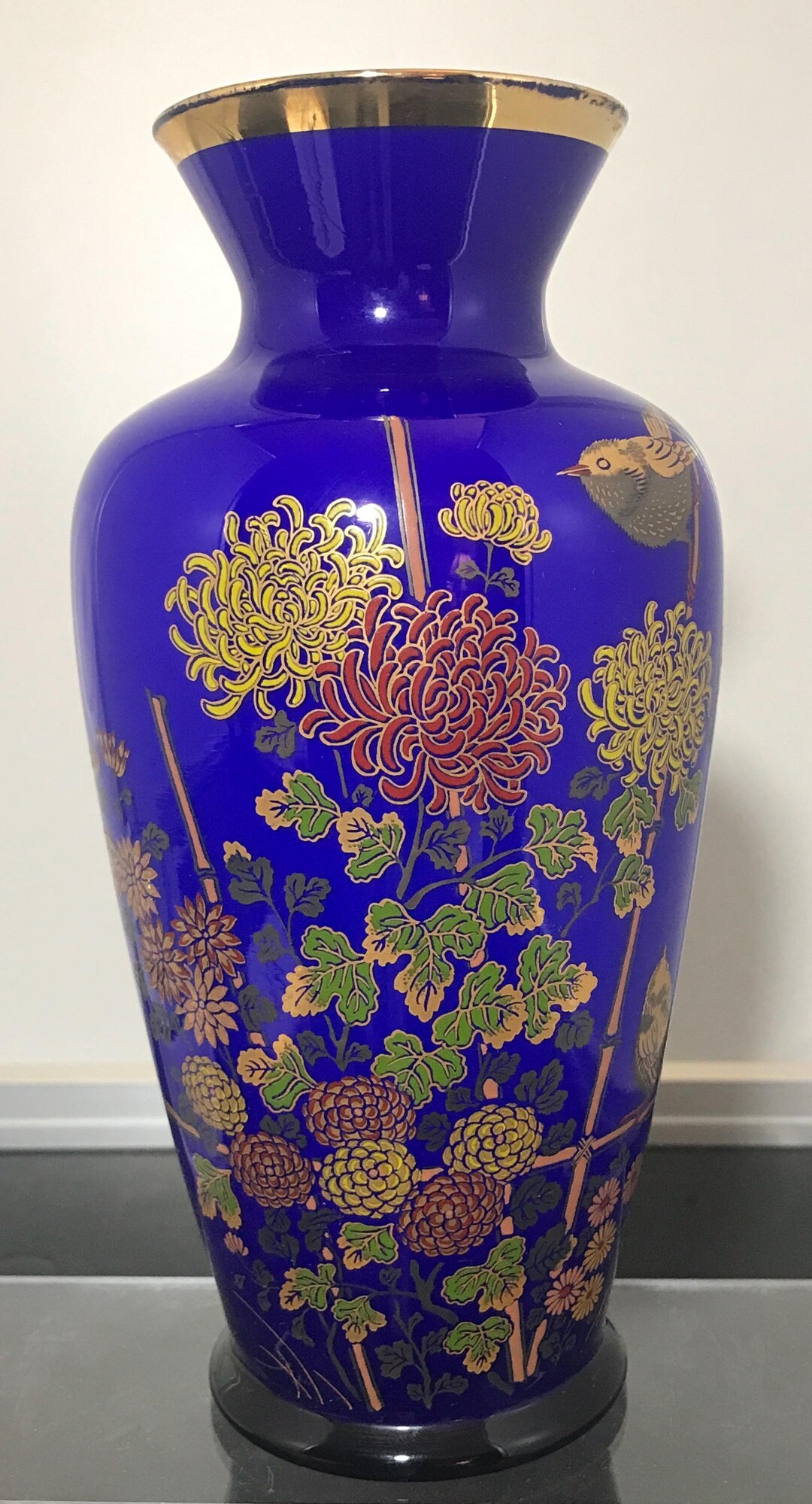 Cobalt Blue Japanese Vase