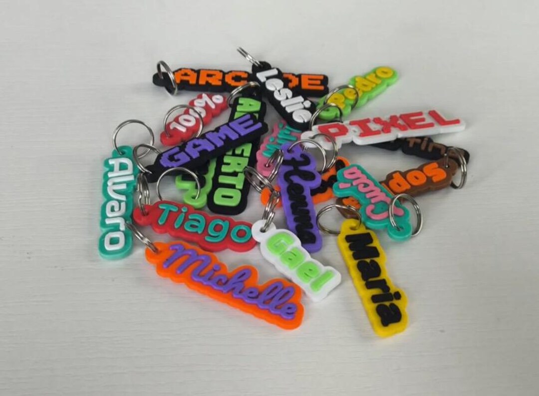 Customizable Keychain Name With Border - Etsy
