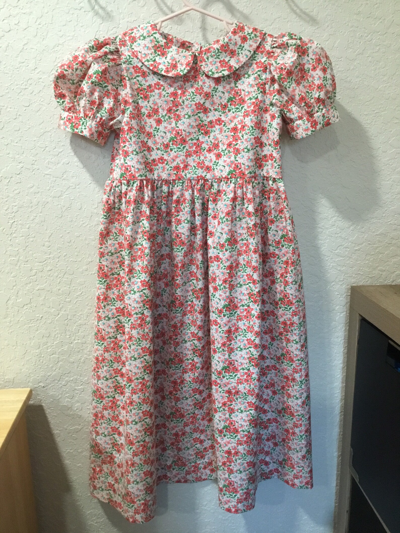 Girls Long Modest Spring Easter Dress With Puffed Sleeves and - Etsy