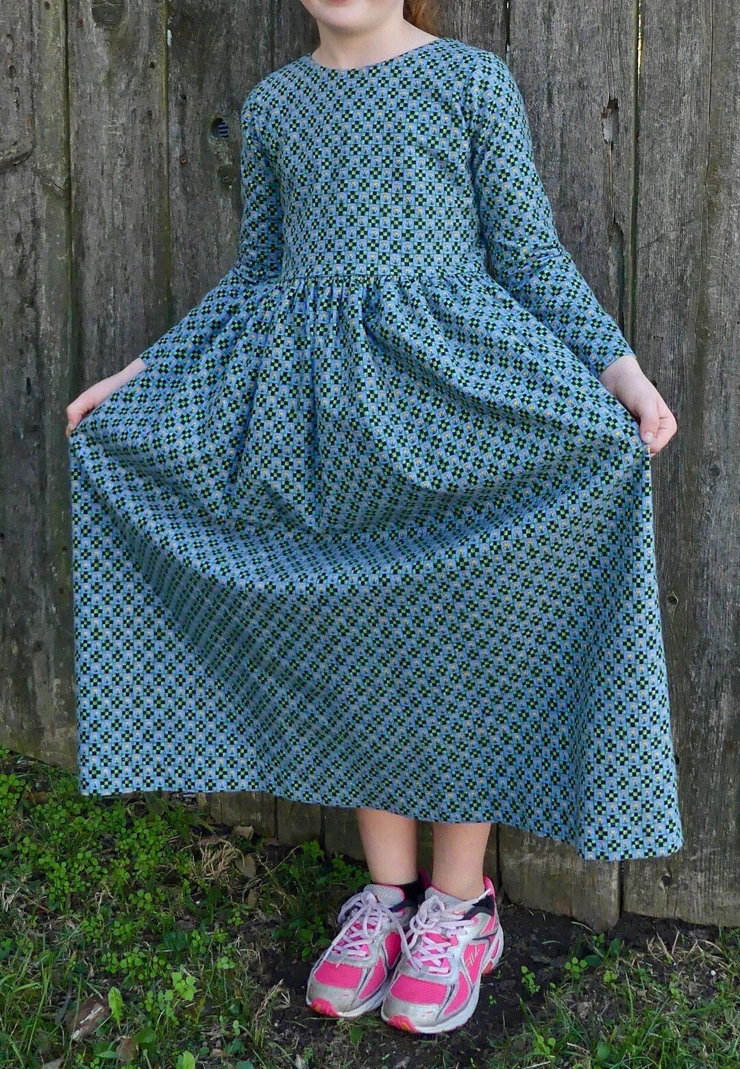 Girls Long Modest Winter Flannel Long Sleeve Dress - Multiple Fabrics ...