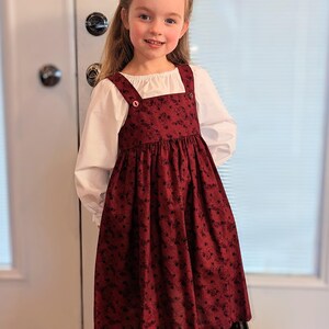 Little Girls Long Cotton Burgundy Star Overall Jumper Size 4 - Etsy
