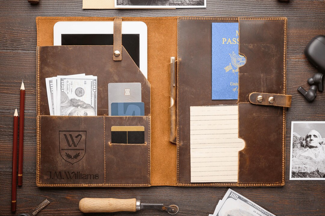 Leather Padfolio Personalized, Custom Padfolio Perfect Travel ...