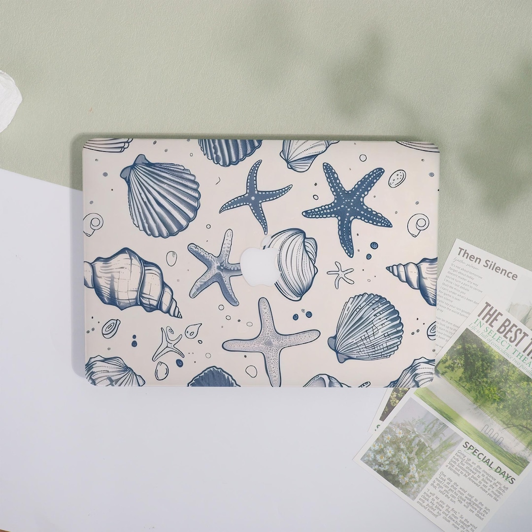 Blue Starfish Shells MacBook Air Case | Hard Laptop Case for MacBook ...