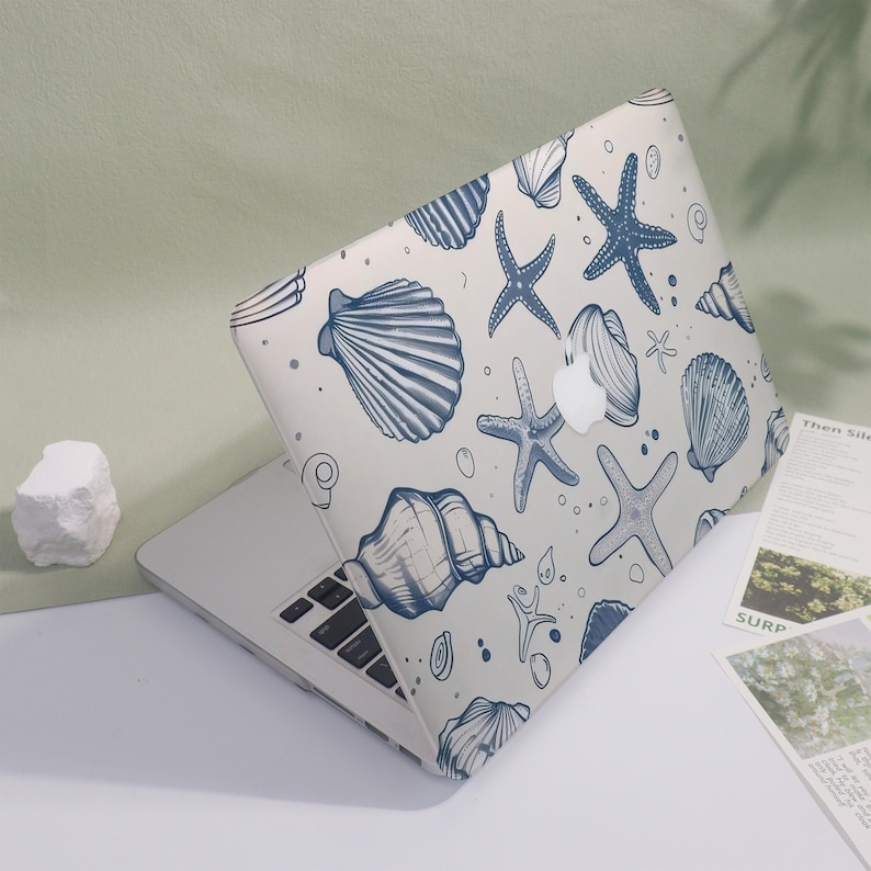 Blue Starfish Shells MacBook Air Case | Hard Laptop Case for MacBook ...