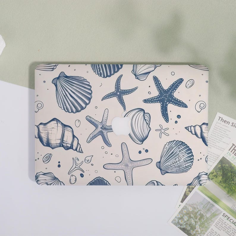 Blue Starfish Shells MacBook Air Case | Hard Laptop Case for MacBook ...