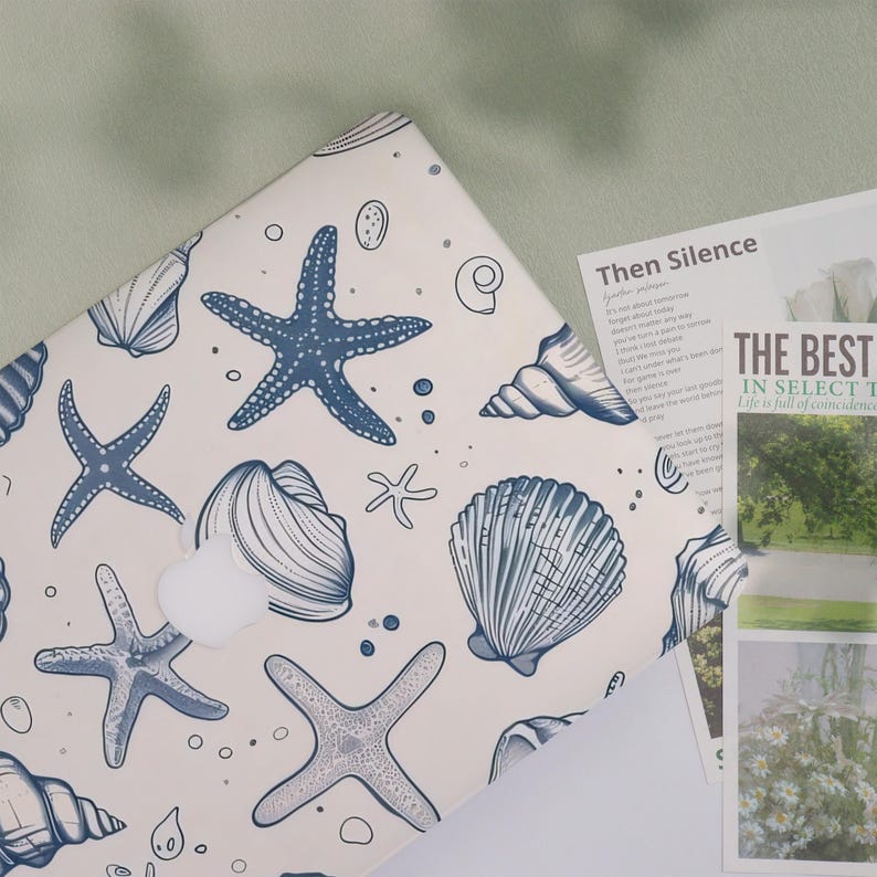 Blue Starfish Shells MacBook Air Case | Hard Laptop Case for MacBook ...