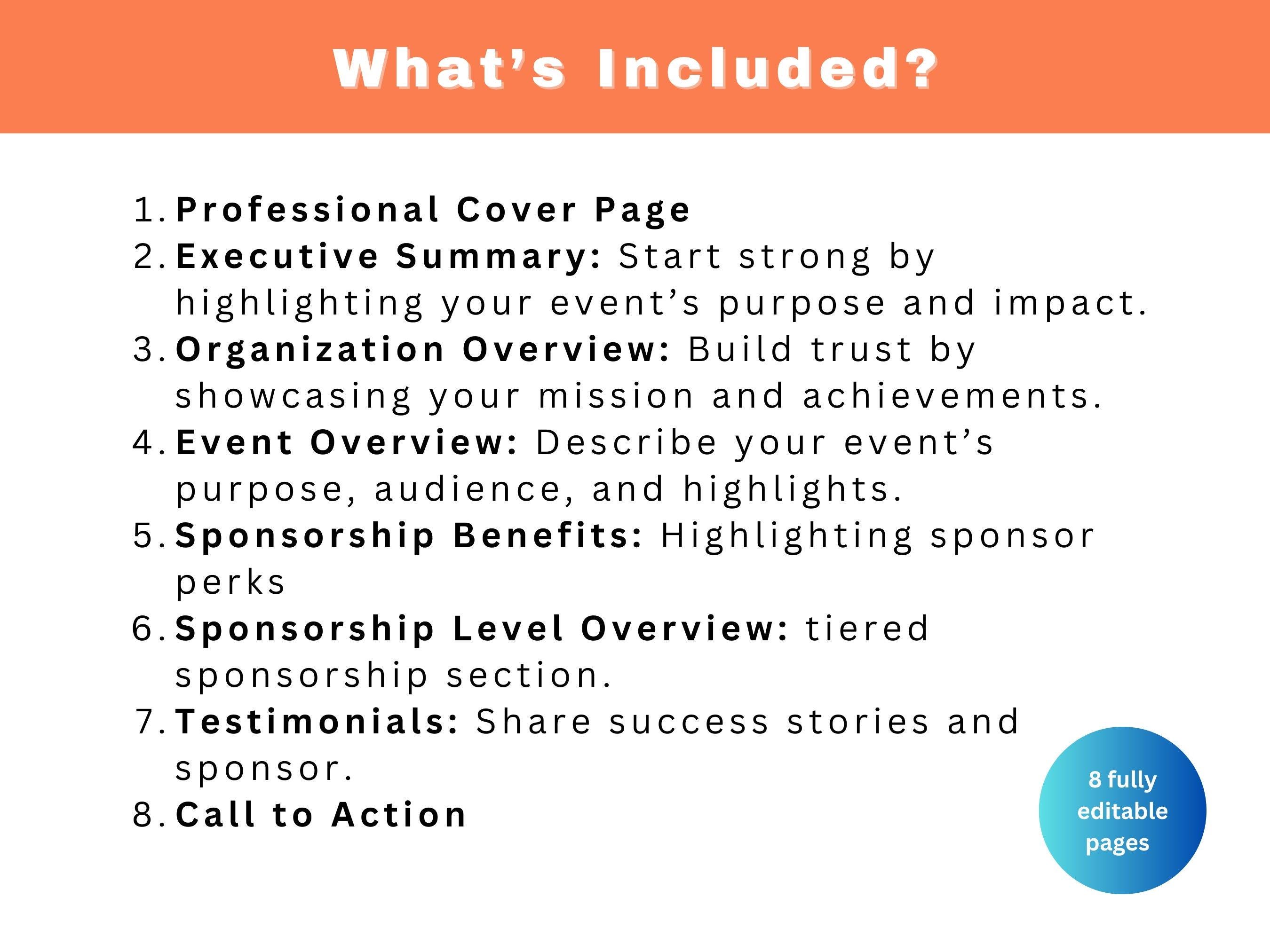 Event Sponsorship Proposal Template: 8-page Brochure (canva, Digital ...